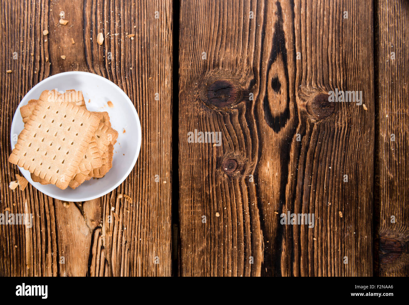 Butter Biscuits (close-up shot) on wooden background Stock Photo - Alamy