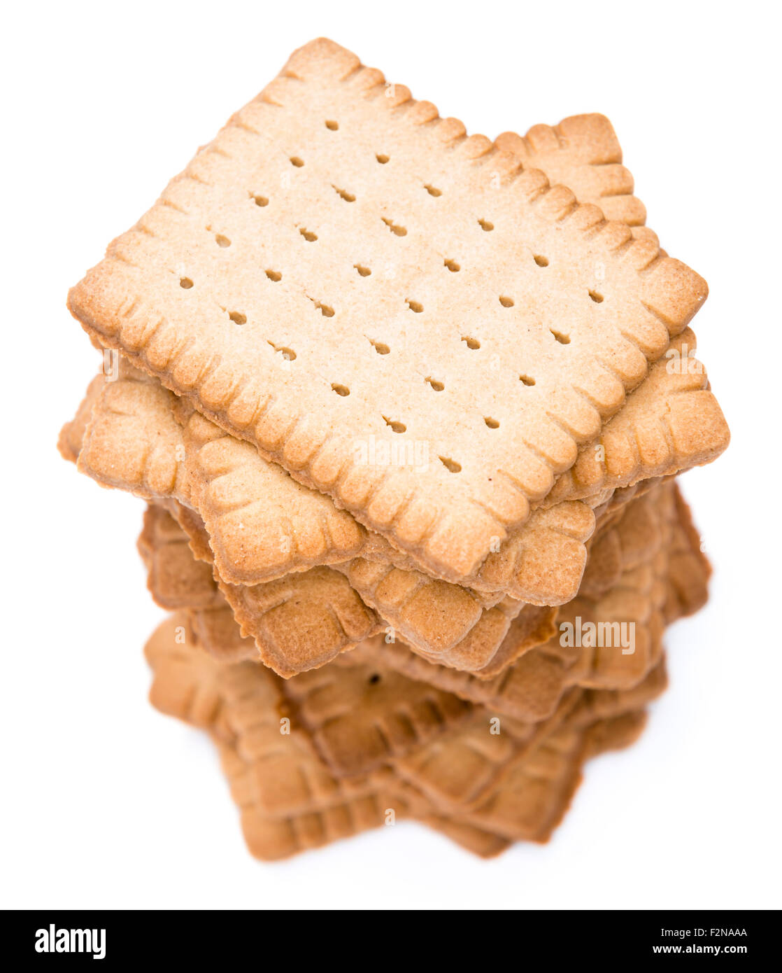 Butter Biscuits (close-up shot) isolated on pure white background Stock ...
