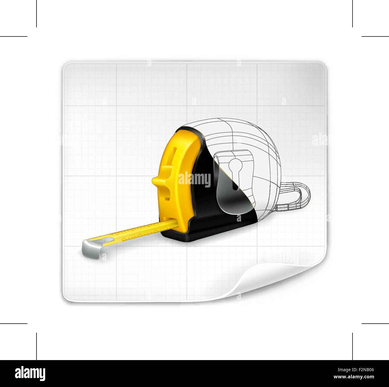 Tape measure drawing, vector Stock Vector Image & Art - Alamy