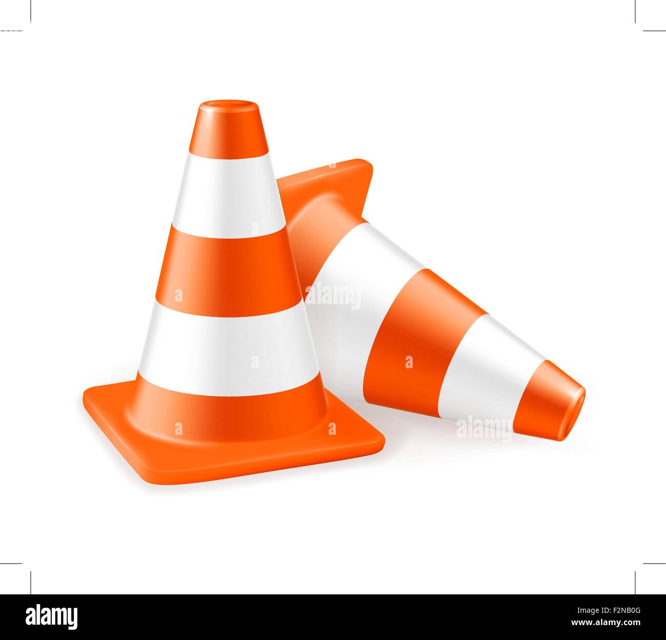 3d illustration safety cone Stock Vector Images - Alamy