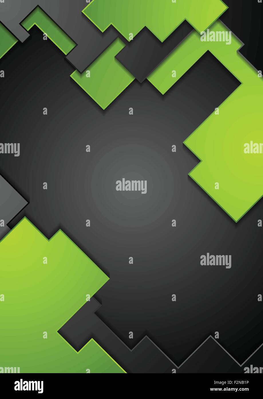 Green black contrast technology background. Vector design Stock Vector ...