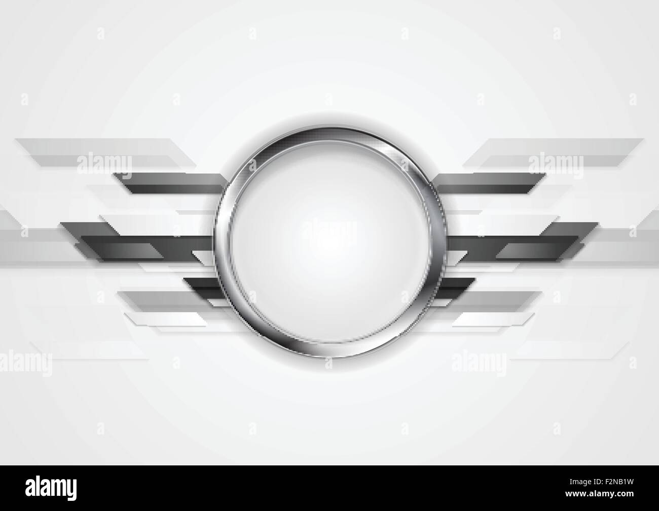 Abstract grey technology design with silver circle. Vector background ...