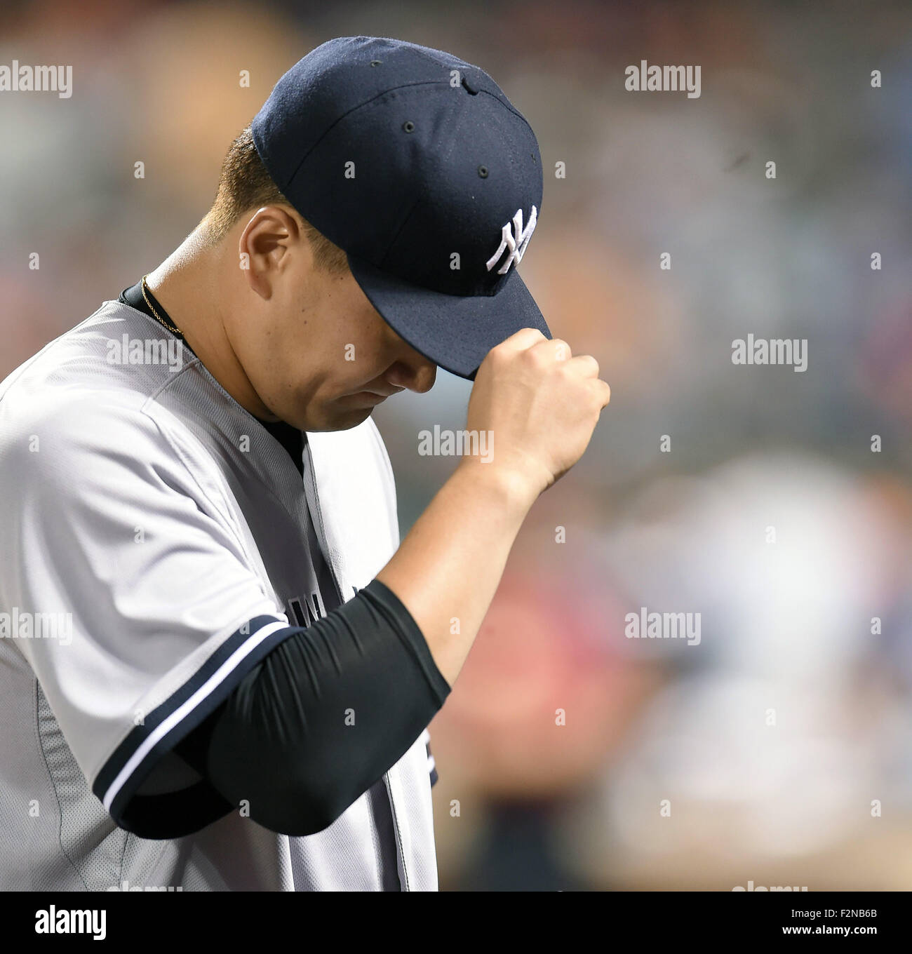 New York, USA. 18th Sep, 2015. Masahiro Tanaka (Yankees) MLB : New York Yankees starter Masahiro ...