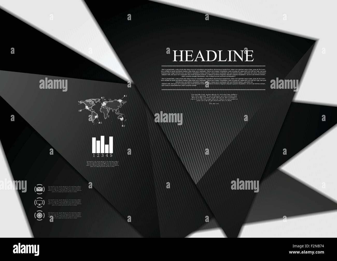 Black minimal tech background. Vector design illustration Stock Vector ...