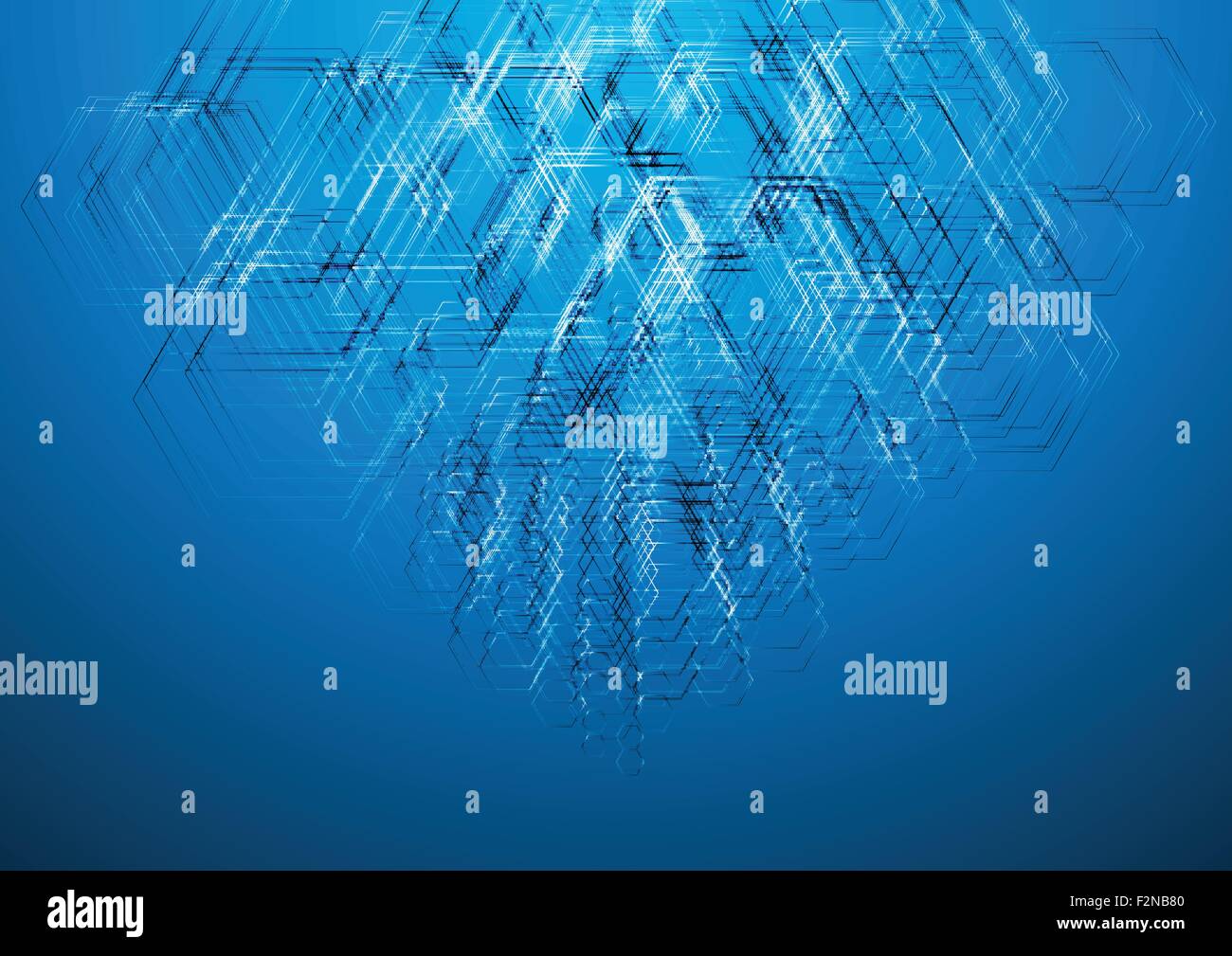 Blue geometric technology drawing background. Vector design Stock ...