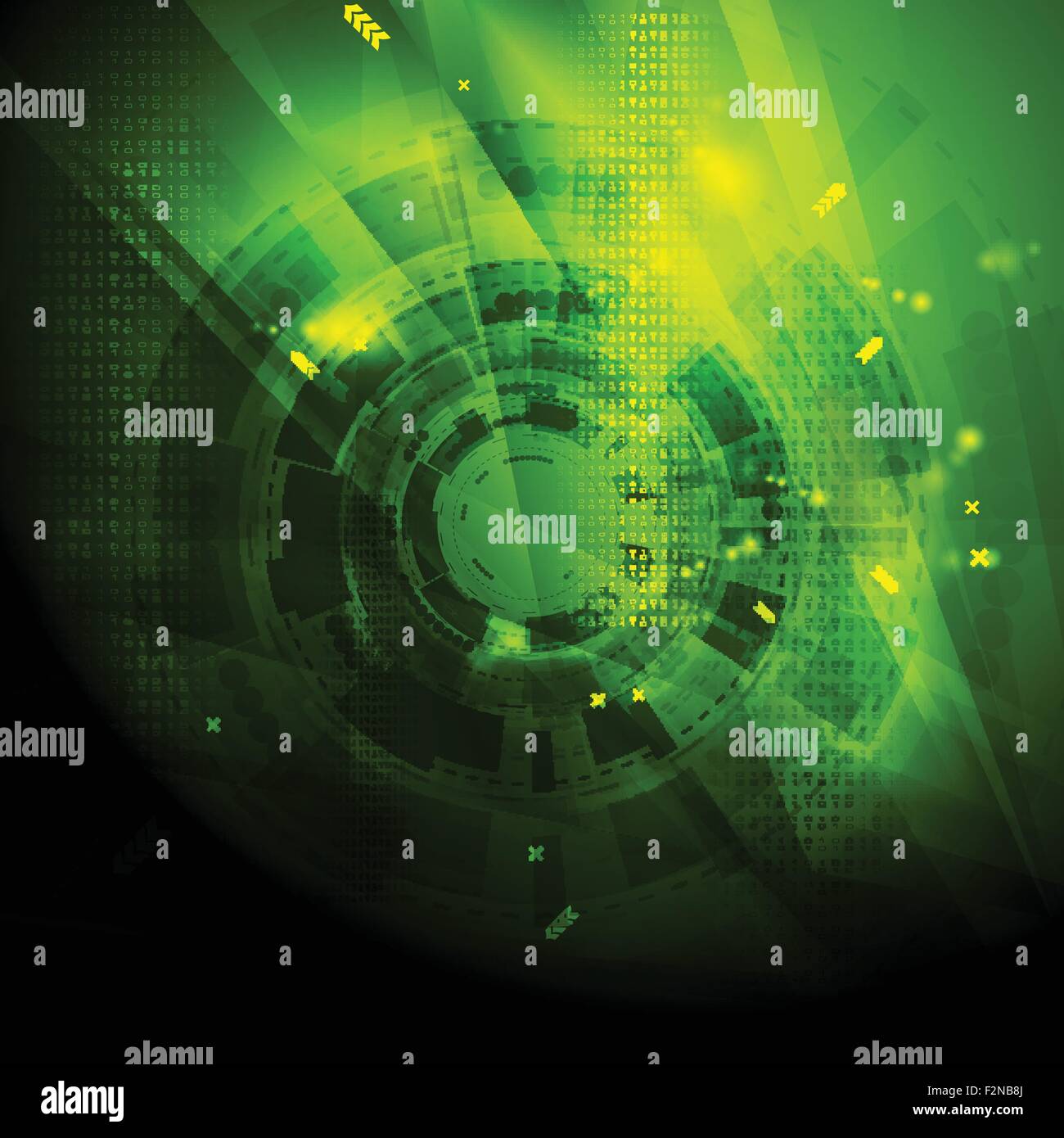 Shiny green engineering tech abstract background. Vector design Stock ...