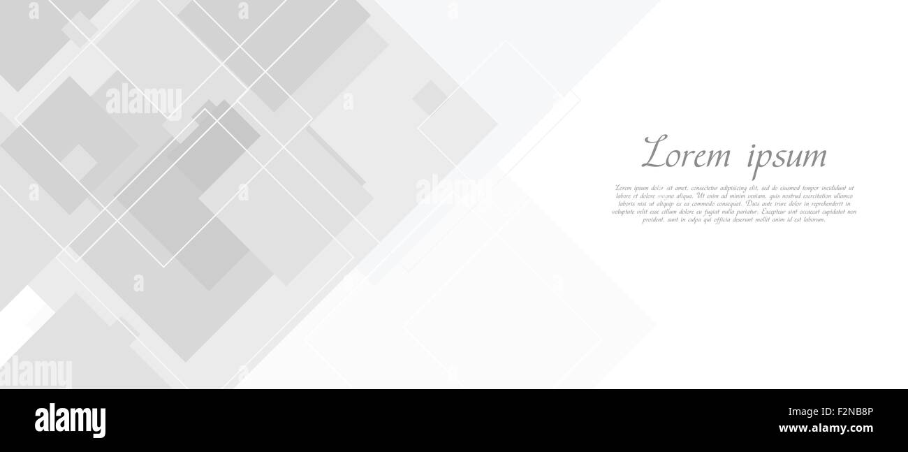 Abstract grey tech banner with squares. Vector background eps 8 Stock ...