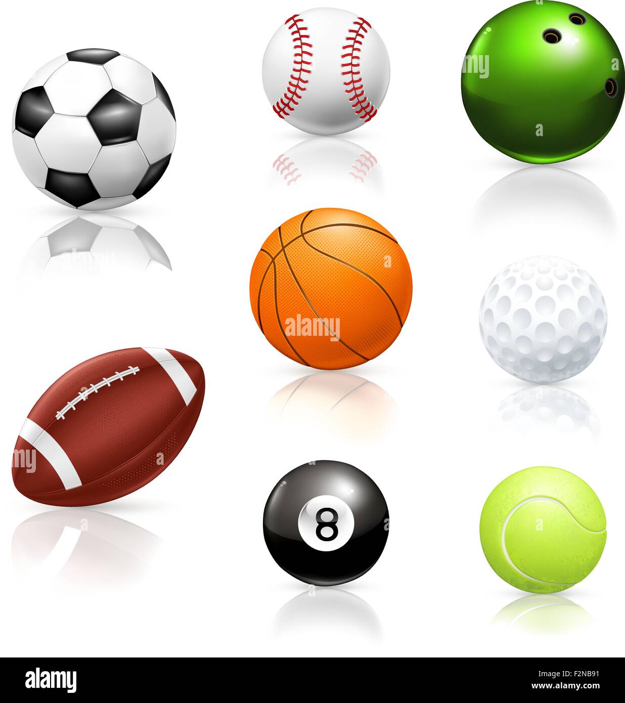 Balls, vector icons Stock Vector Image & Art - Alamy