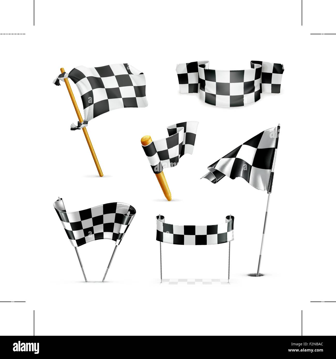 Checkered flags, vector set Stock Vector Image & Art - Alamy