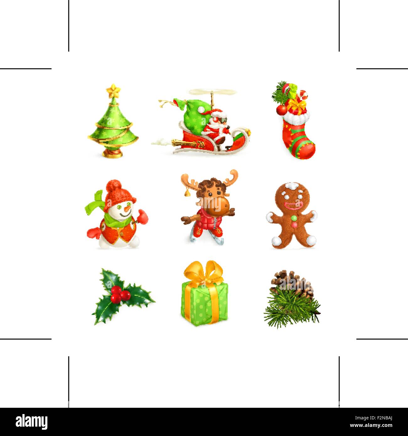 Christmas gingerbread deer cookie Stock Vector Images - Alamy