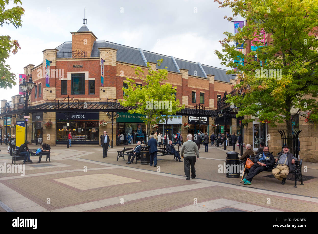 Captain Cook Square shopping centre in Middlesbrough town centre in ...