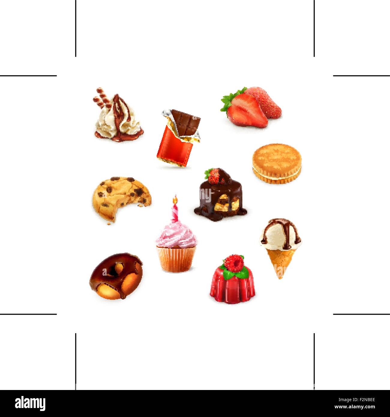 Confectionery, vector set 1 Stock Vector Image & Art - Alamy