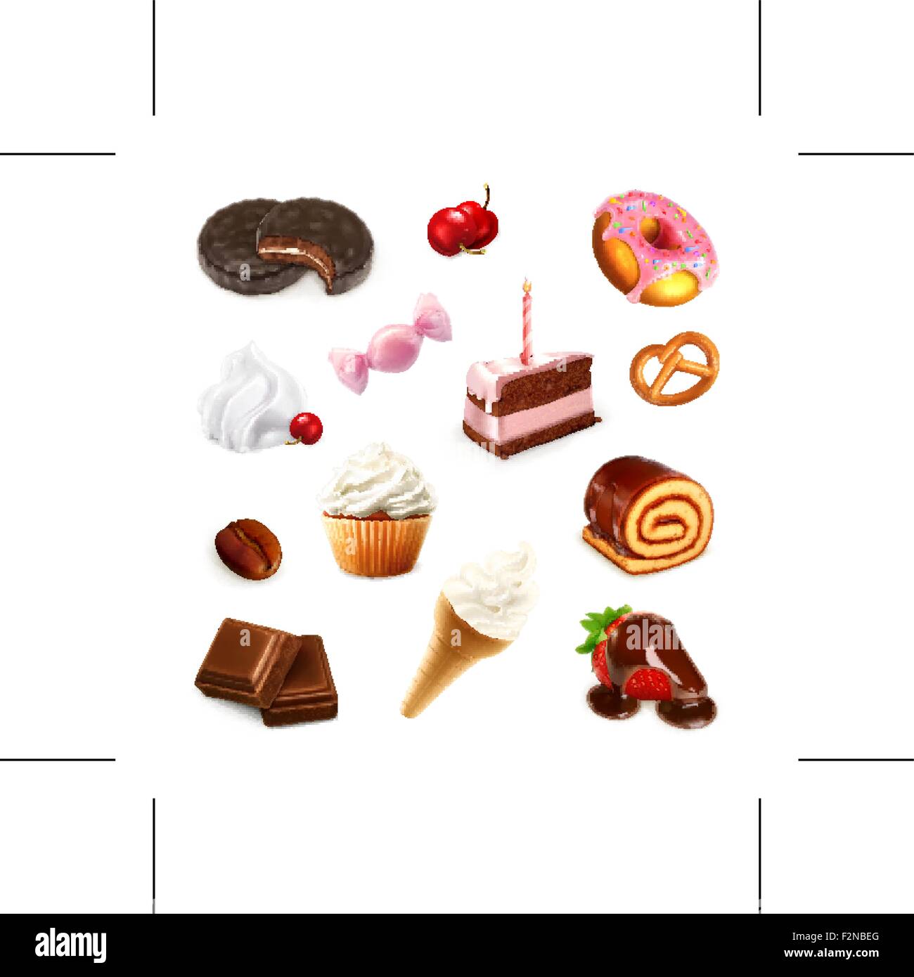 Confectionery, vector set 2 Stock Vector Image & Art - Alamy