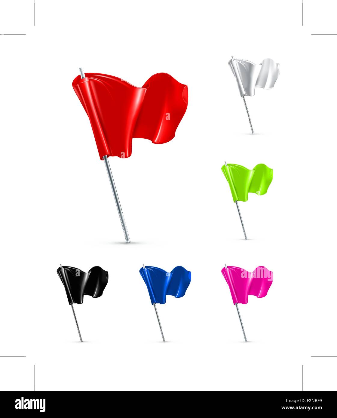 Black white red flags Stock Vector Images - Alamy