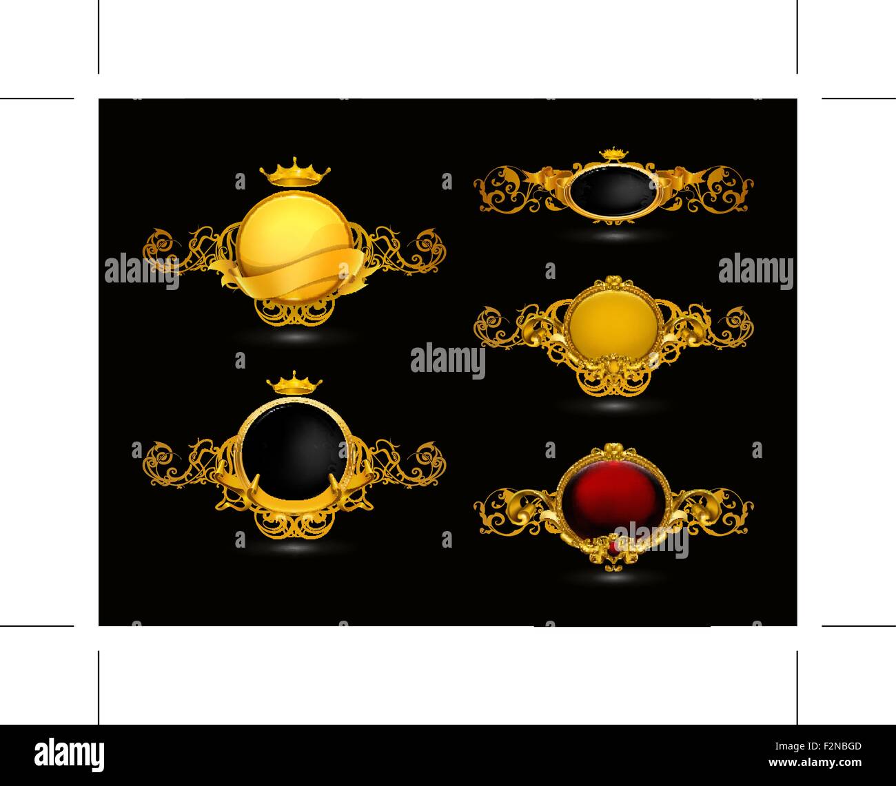 Empty black frames Stock Vector Images - Alamy