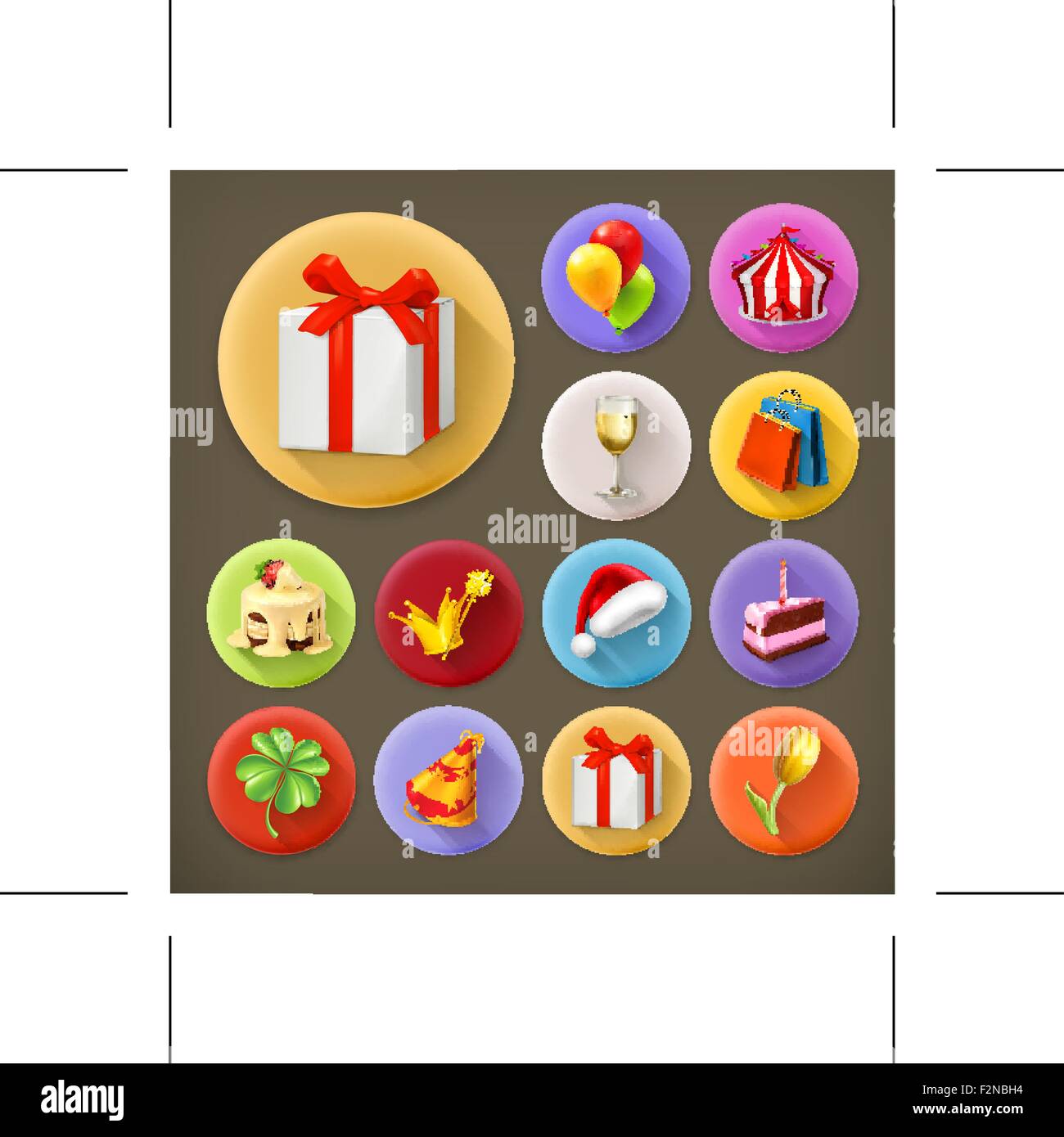 Sweet cake icon shadow Cut Out Stock Images & Pictures - Alamy