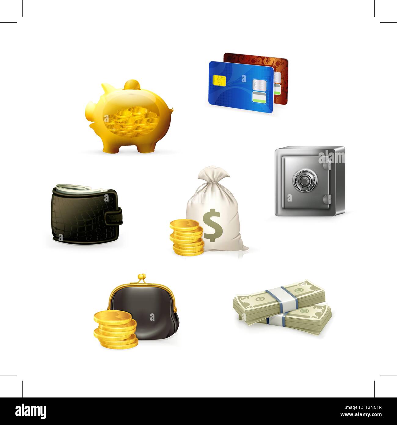 Money Icon Set, vector Stock Vector Image & Art - Alamy