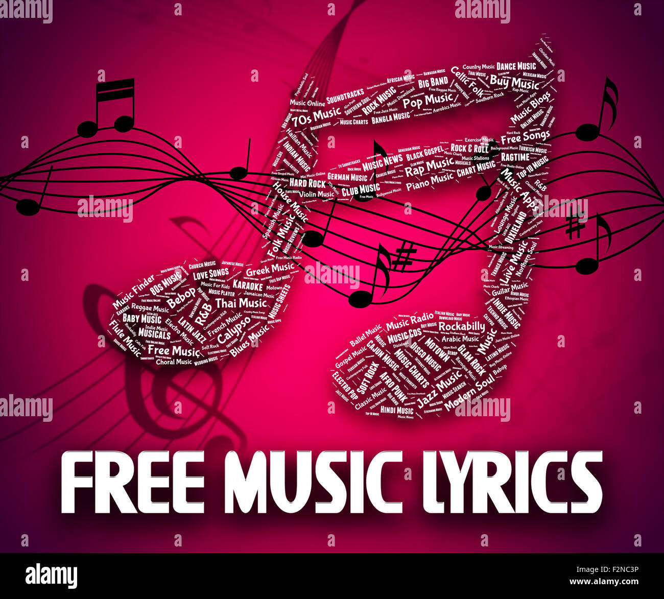Free Music Lyrics Indicating With Our Compliments And No Charge Stock ...