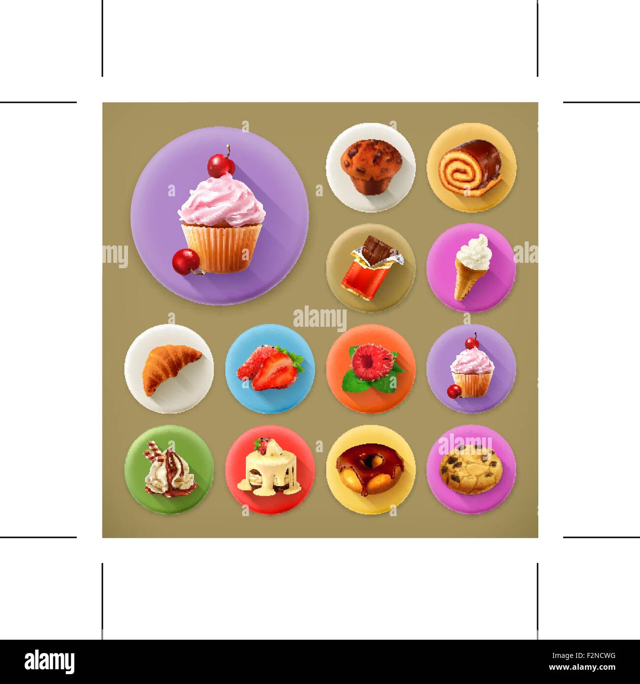 Icon ice cream long Cut Out Stock Images & Pictures - Alamy