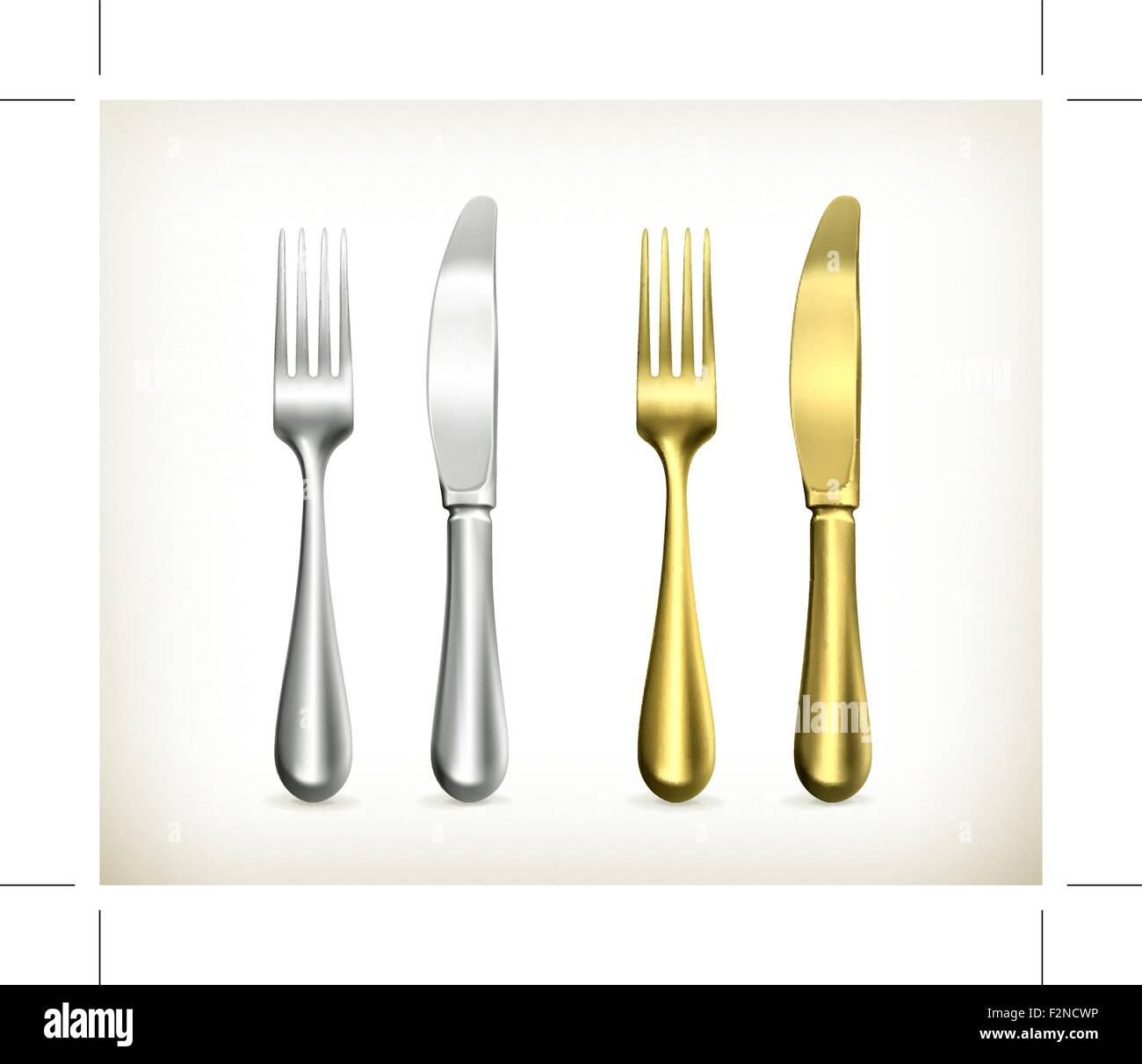 Table knife and fork, vector Stock Vector Image & Art - Alamy