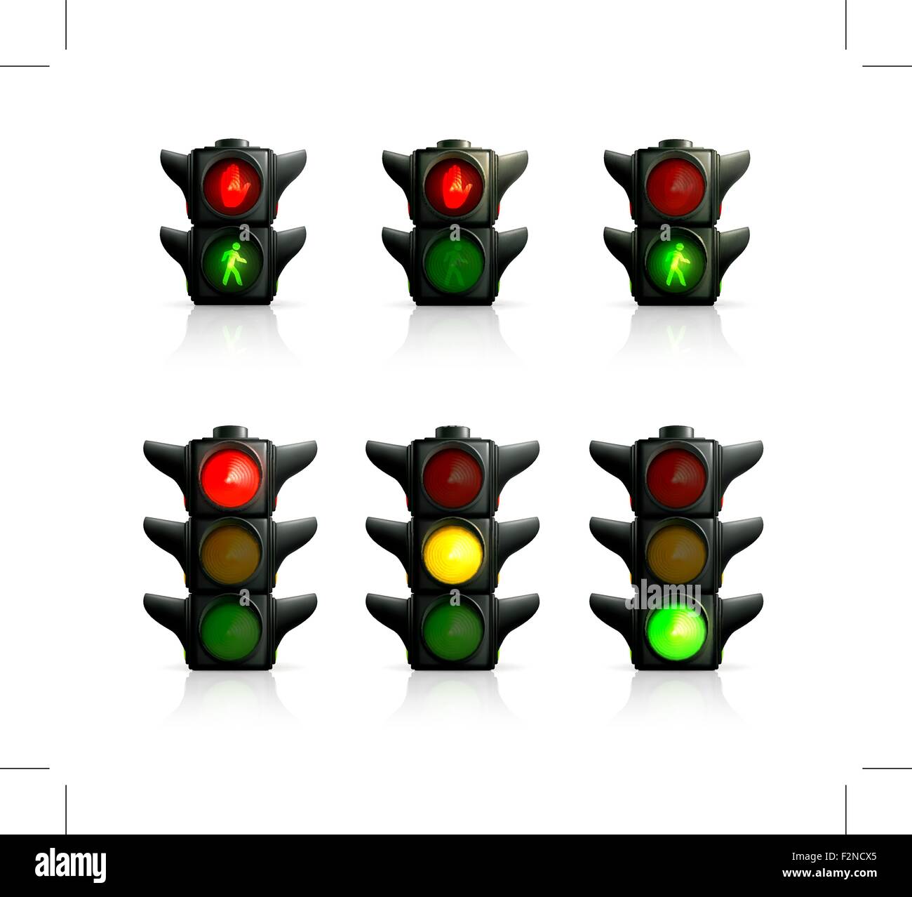 Pedestrian traffic lights set Stock Vector Images - Alamy