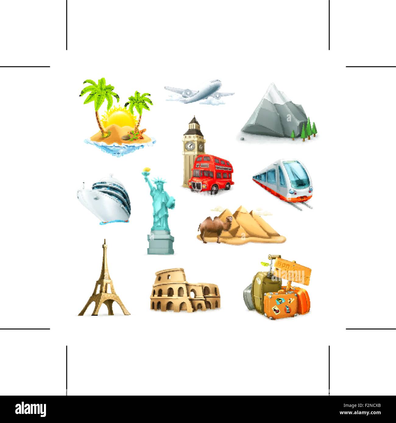 Statue of liberty vector icons Stock Vector Images - Alamy