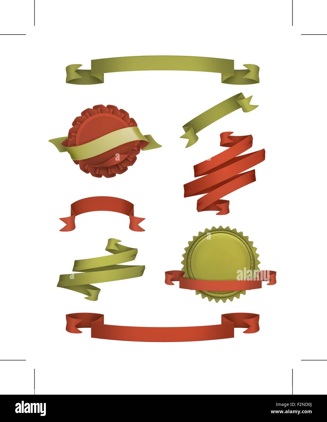 Retro ribbons and labels hi-res stock photography and images - Alamy