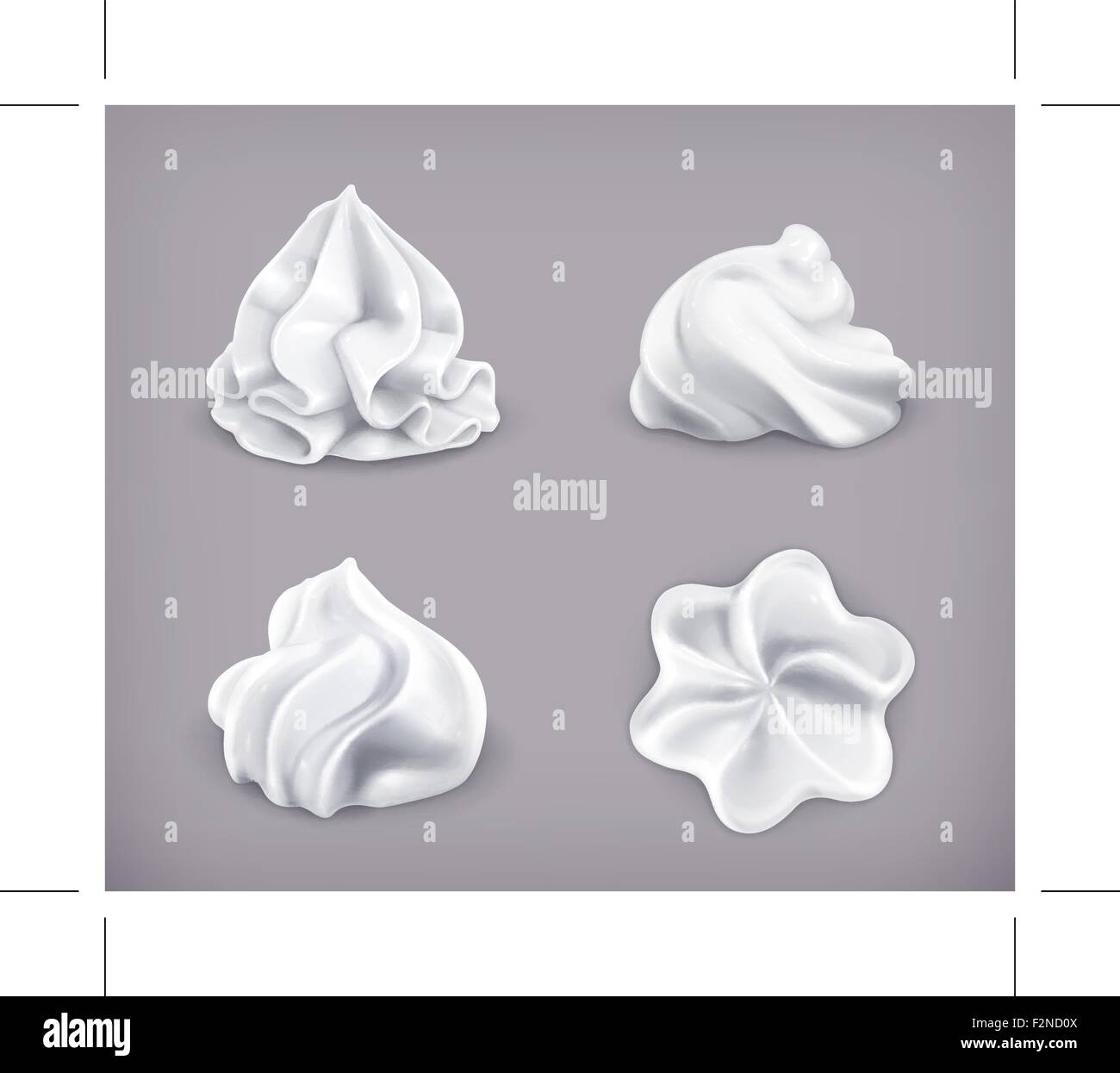 Whipped cream, vector icon set Stock Vector Image & Art - Alamy