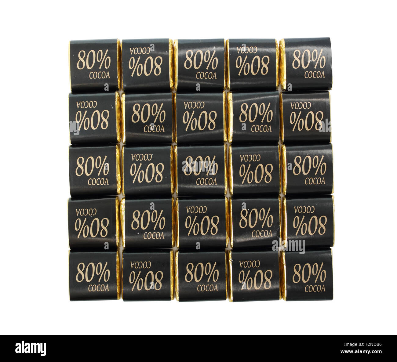 Dark chocolate in wrapper cutout hi-res stock photography and images ...