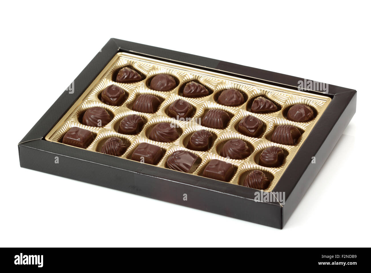 Box of Filled Chocolates Stock Photo - Alamy