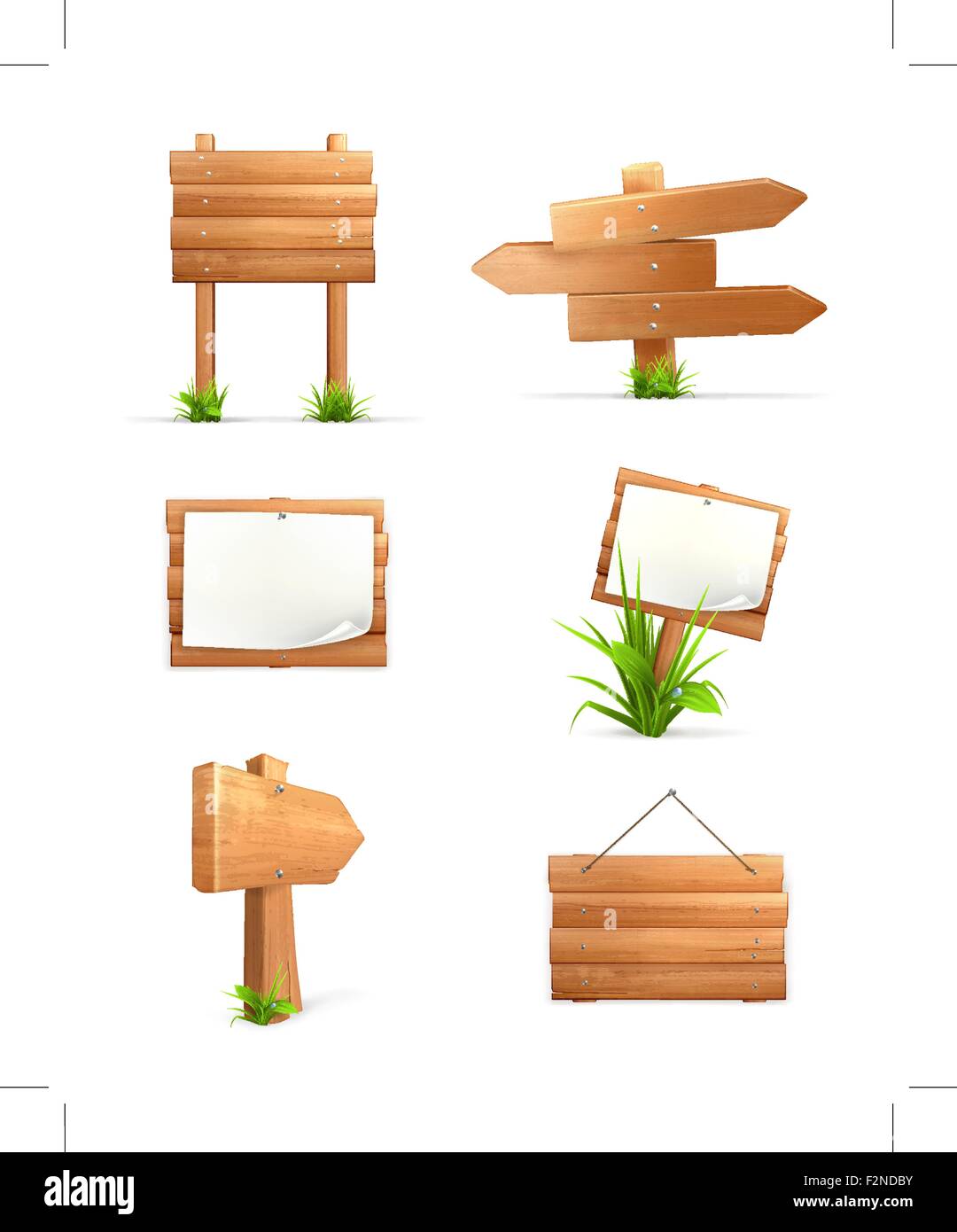 Wooden signs set Stock Vector Image & Art - Alamy