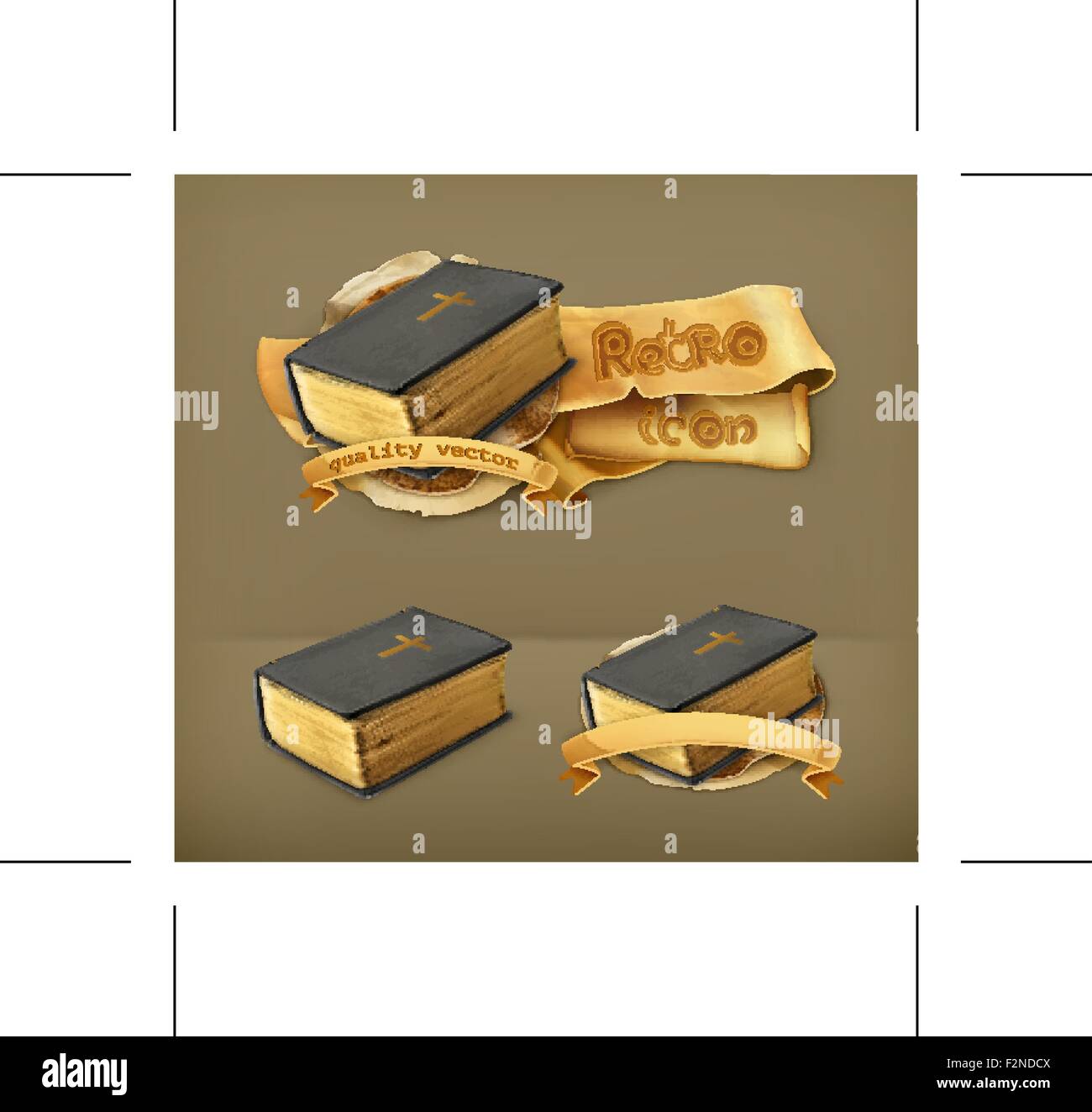 Black leather bible Stock Vector Images - Alamy