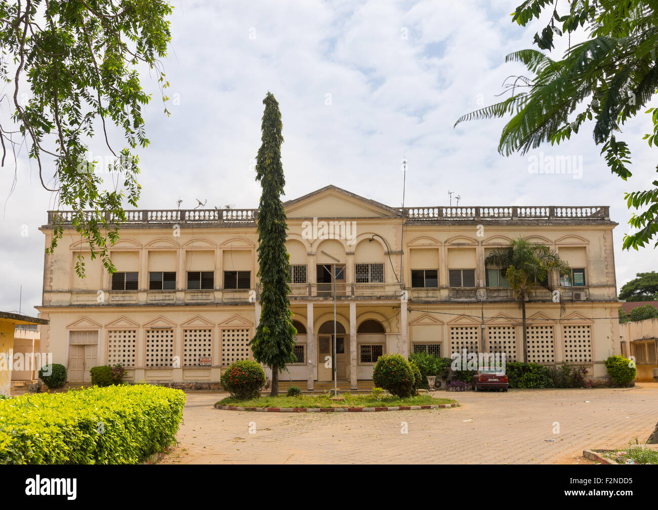 Benin, West Africa, Porto-Novo, old french colonial building Stock ...