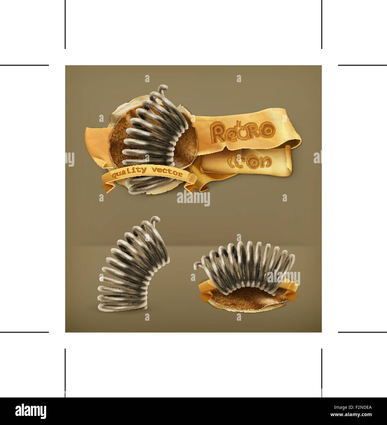 Metal spring concept Cut Out Stock Images & Pictures - Alamy