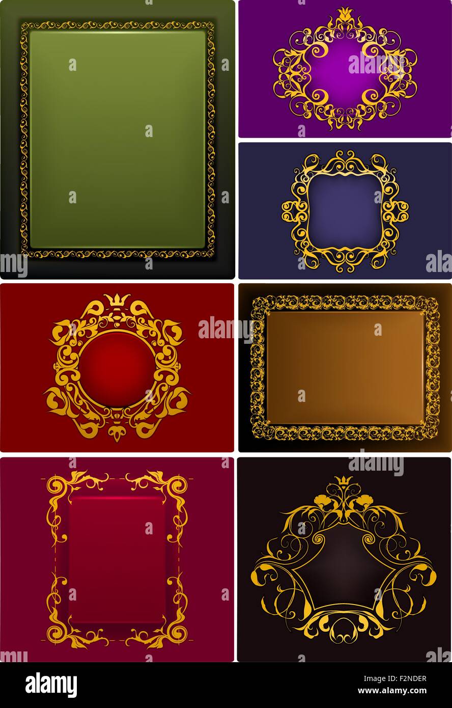 Monogram frames Stock Vector Images - Alamy