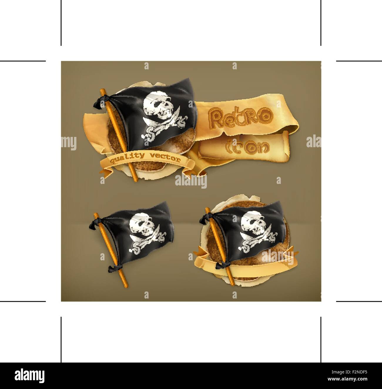 Jolly roger vector vectors hi-res stock photography and images - Alamy