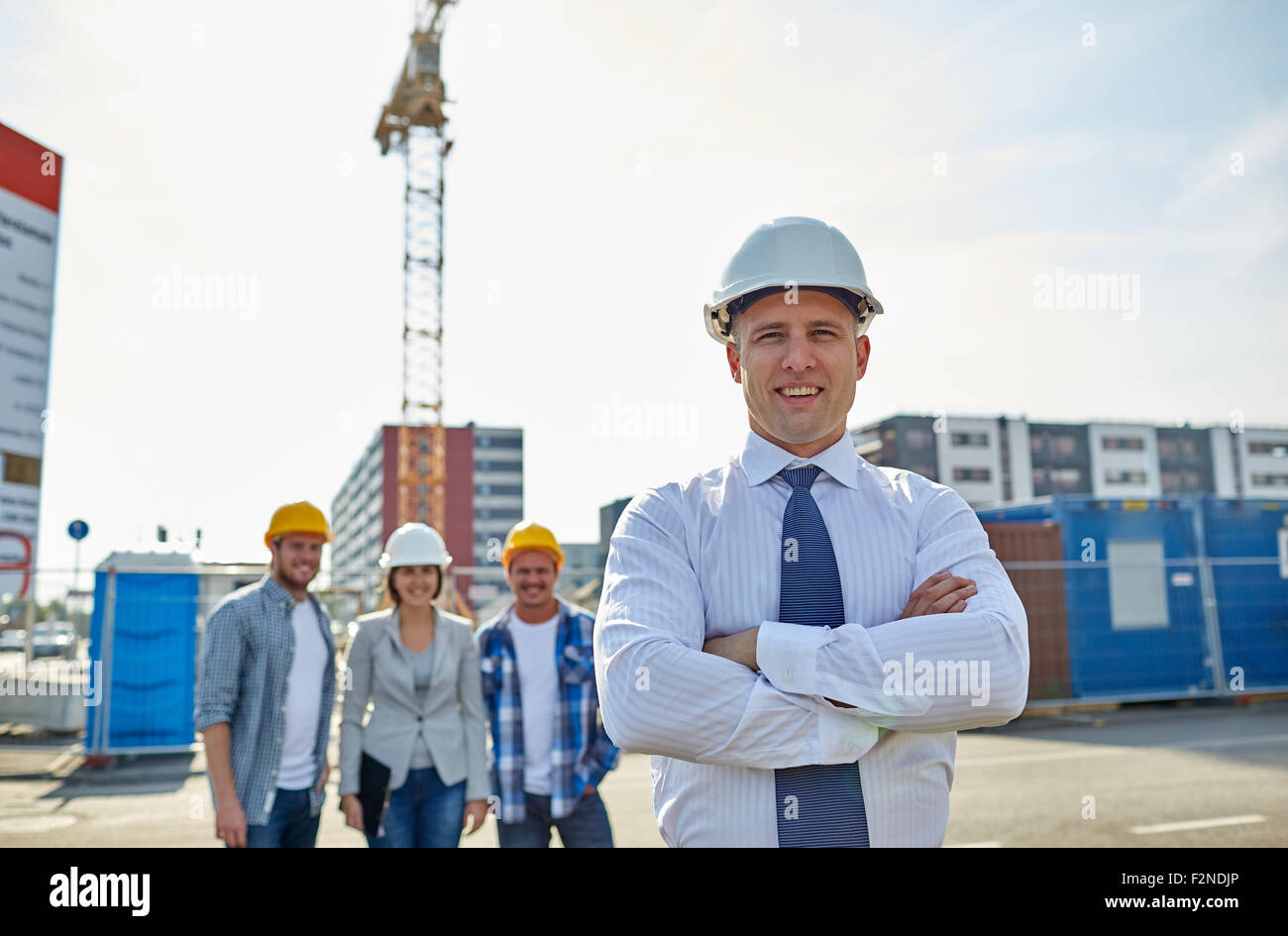 Happy builders architect construction hi-res stock photography and ...