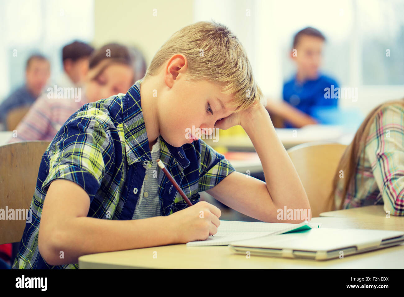 Bored Elementary Student