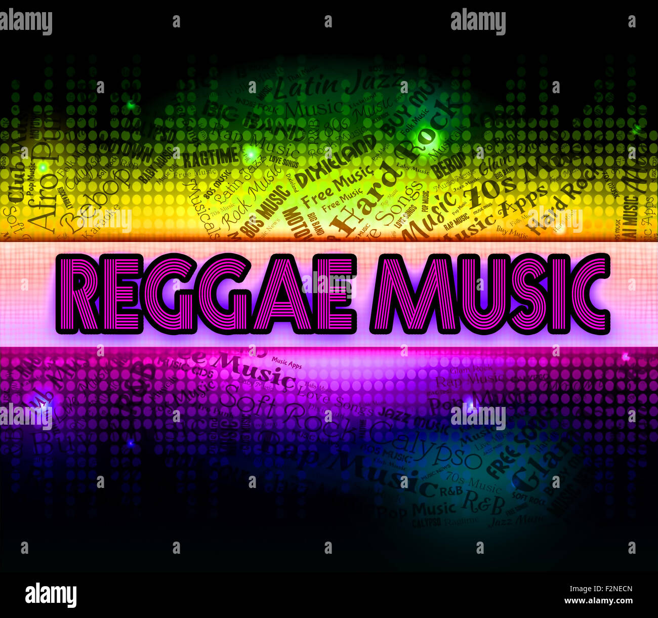 Reggae Music Meaning Sound Tracks And Melodies Stock Photo - Alamy