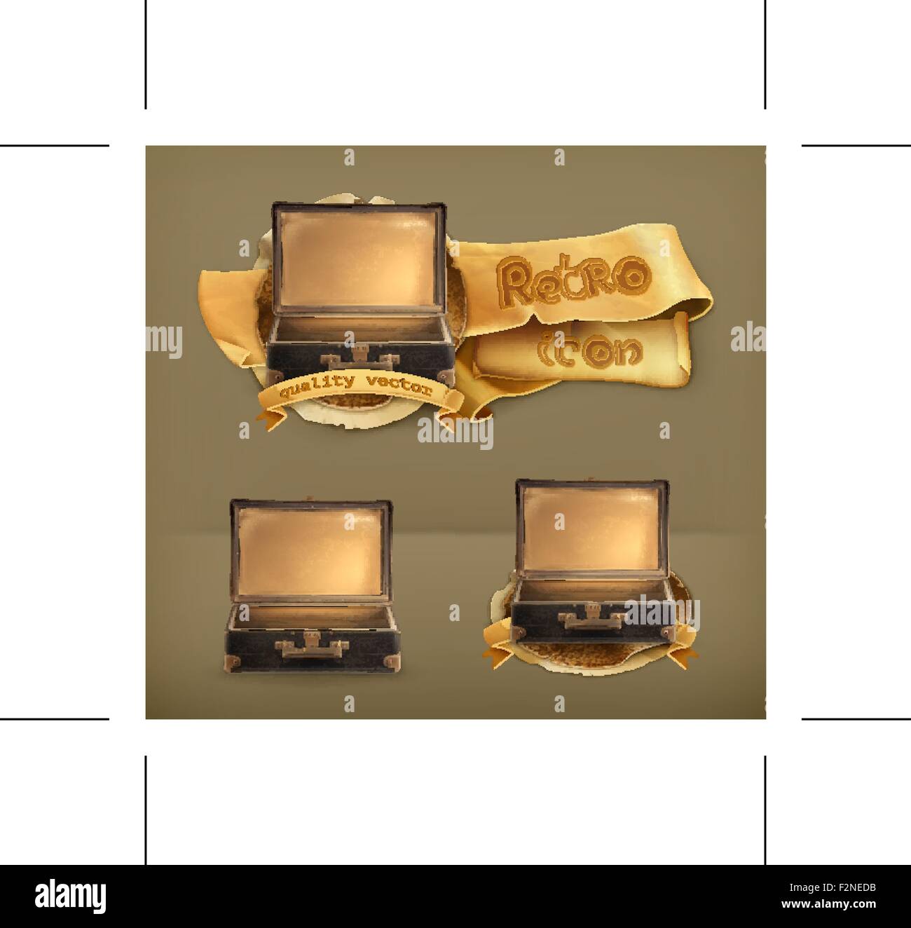 Old suitcase, vector icon Stock Vector Image & Art - Alamy