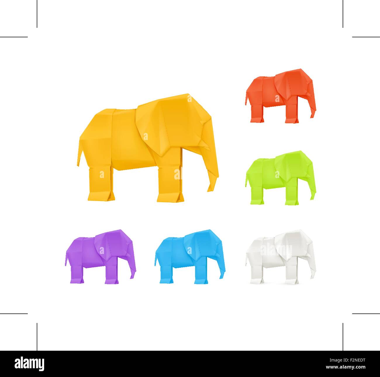 Origami elephants, vector set Stock Vector Image & Art - Alamy