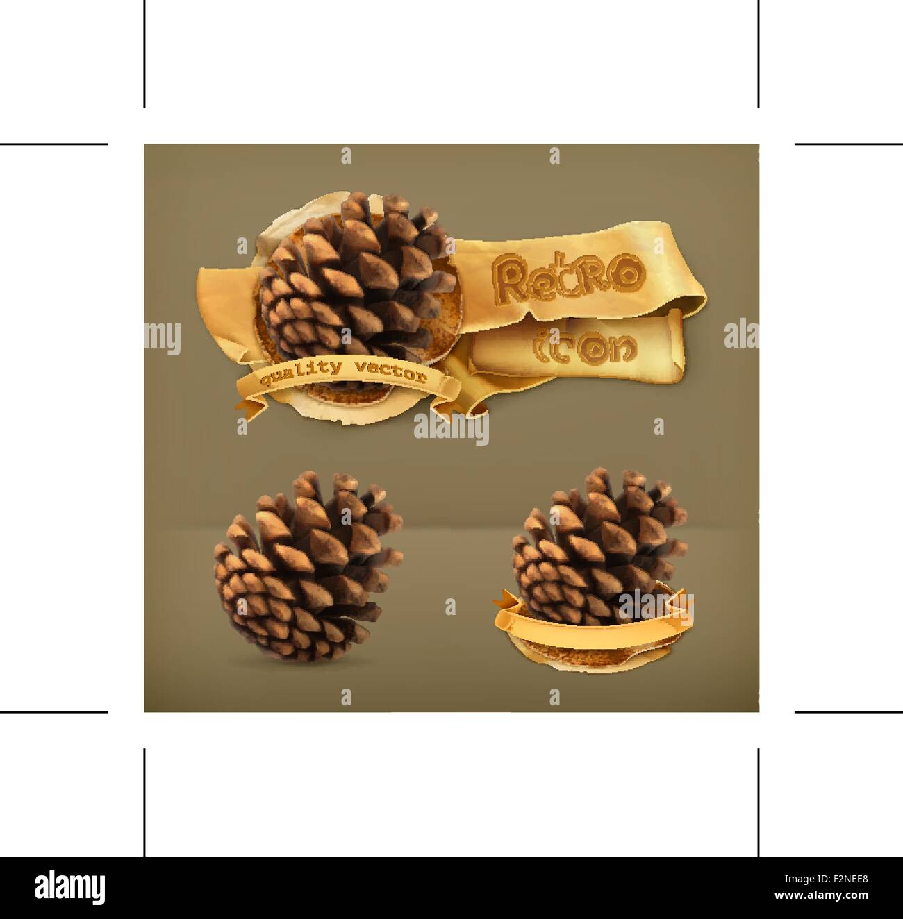 Xmas pine cone icon Cut Out Stock Images & Pictures - Alamy