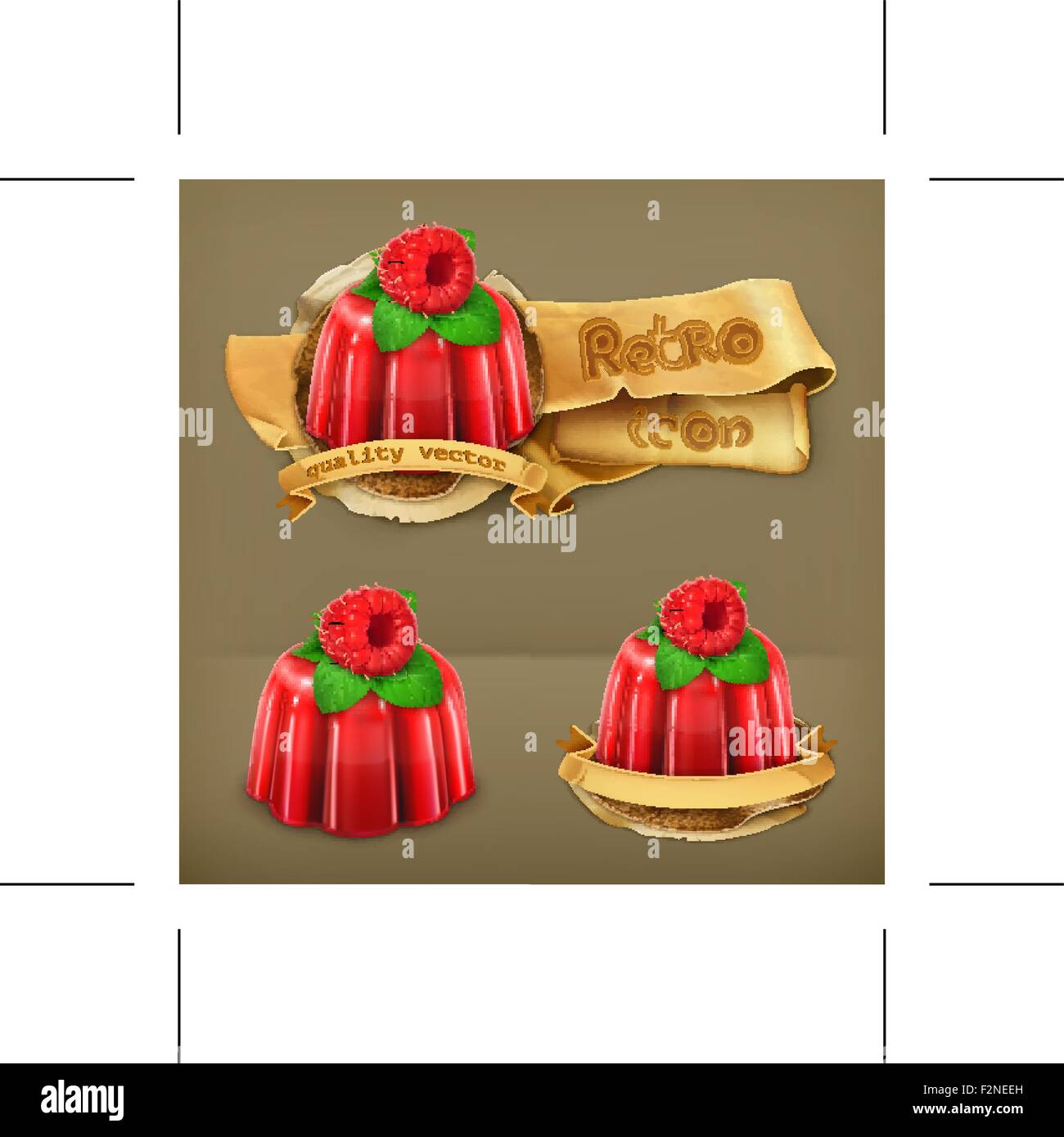 Raspberry jelly, retro vector icon Stock Vector Image & Art - Alamy