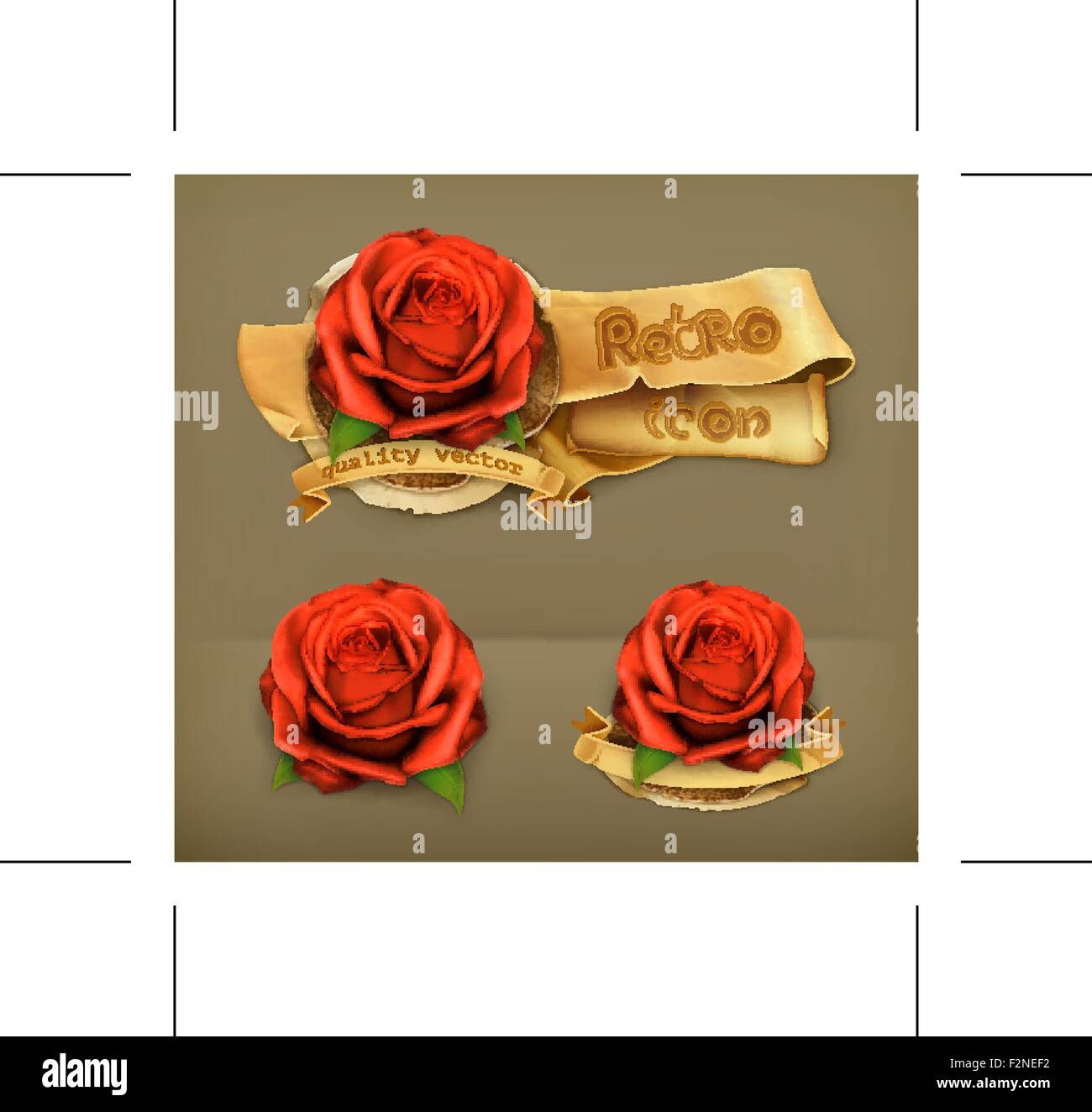 Red rose, retro vector icon Stock Vector Image & Art - Alamy