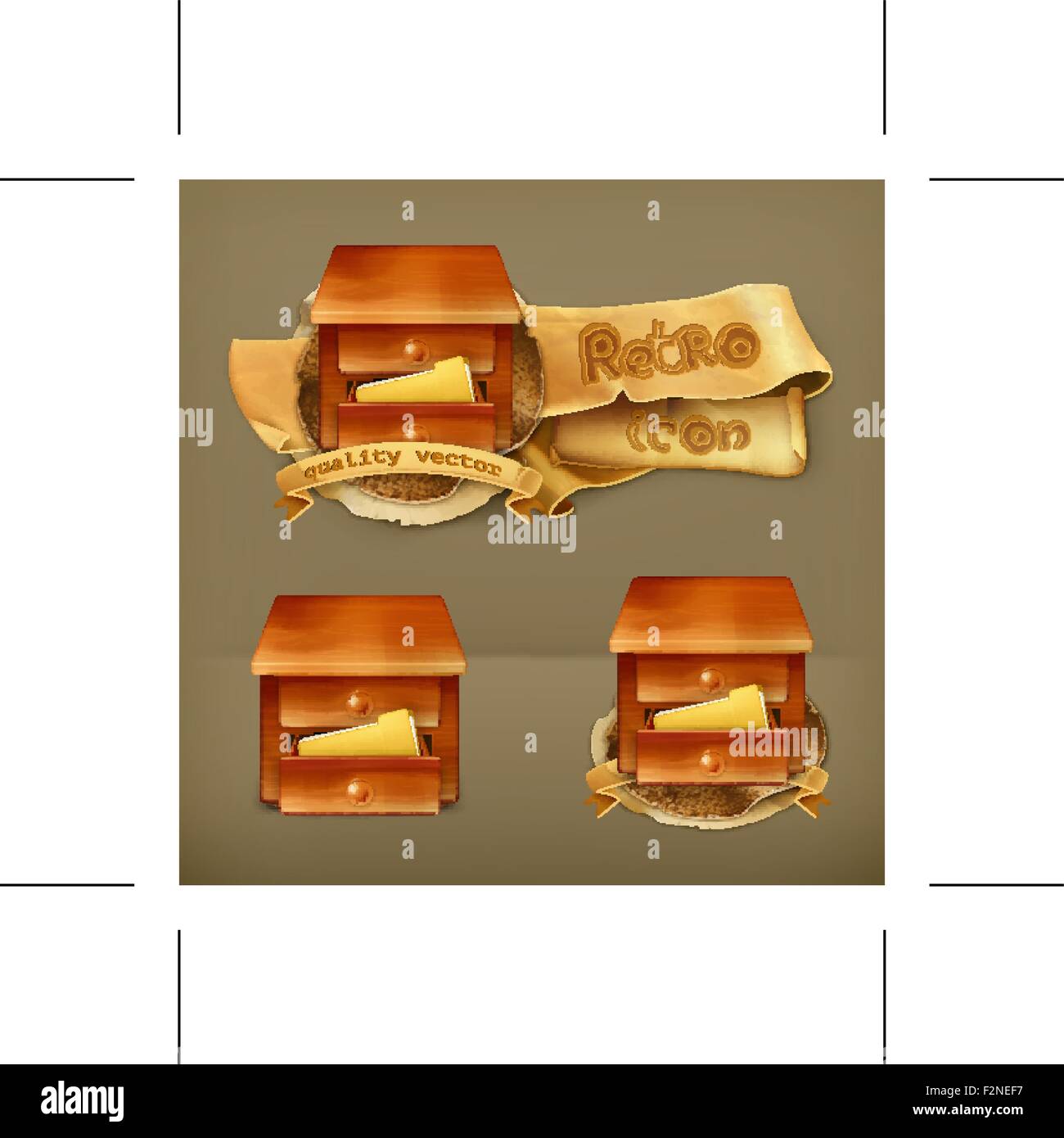 Secretary desk, vector icon Stock Vector Image & Art - Alamy