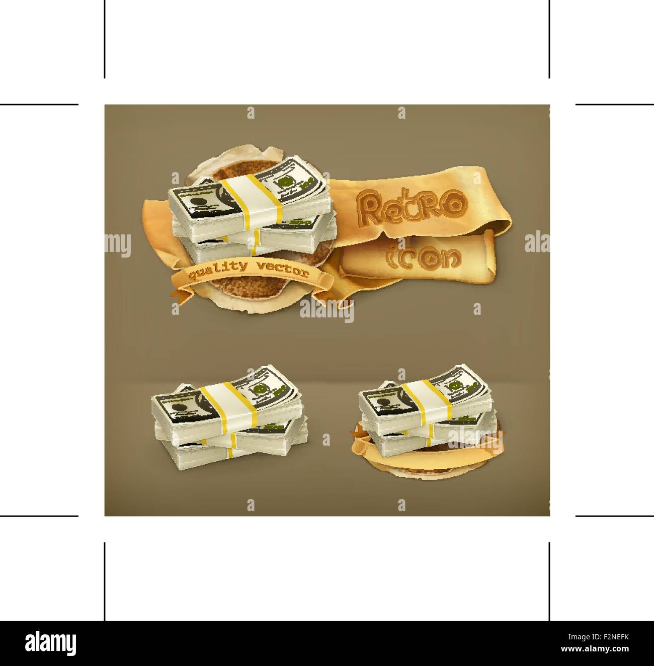 Stack of money, vector icon Stock Vector Image & Art - Alamy