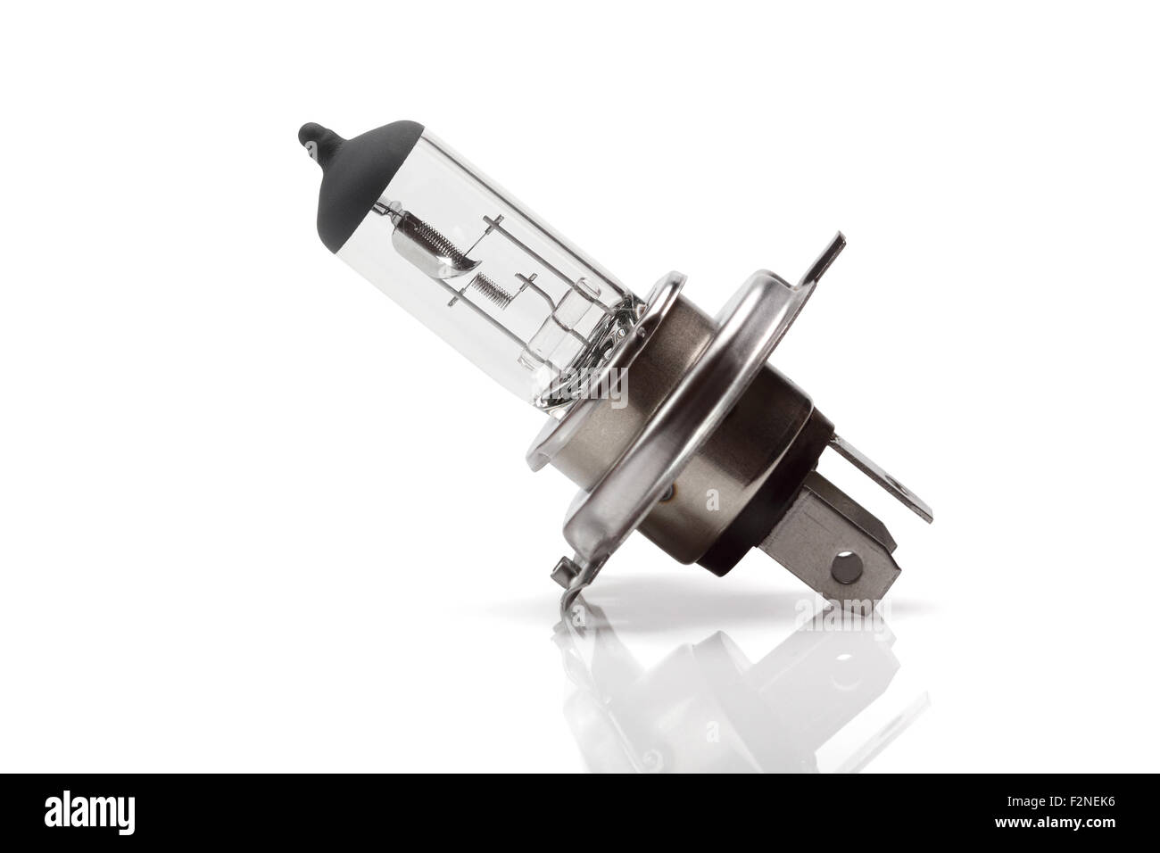 Halogen Auto Bulb H4. Isolated with clipping path Stock Photo - Alamy