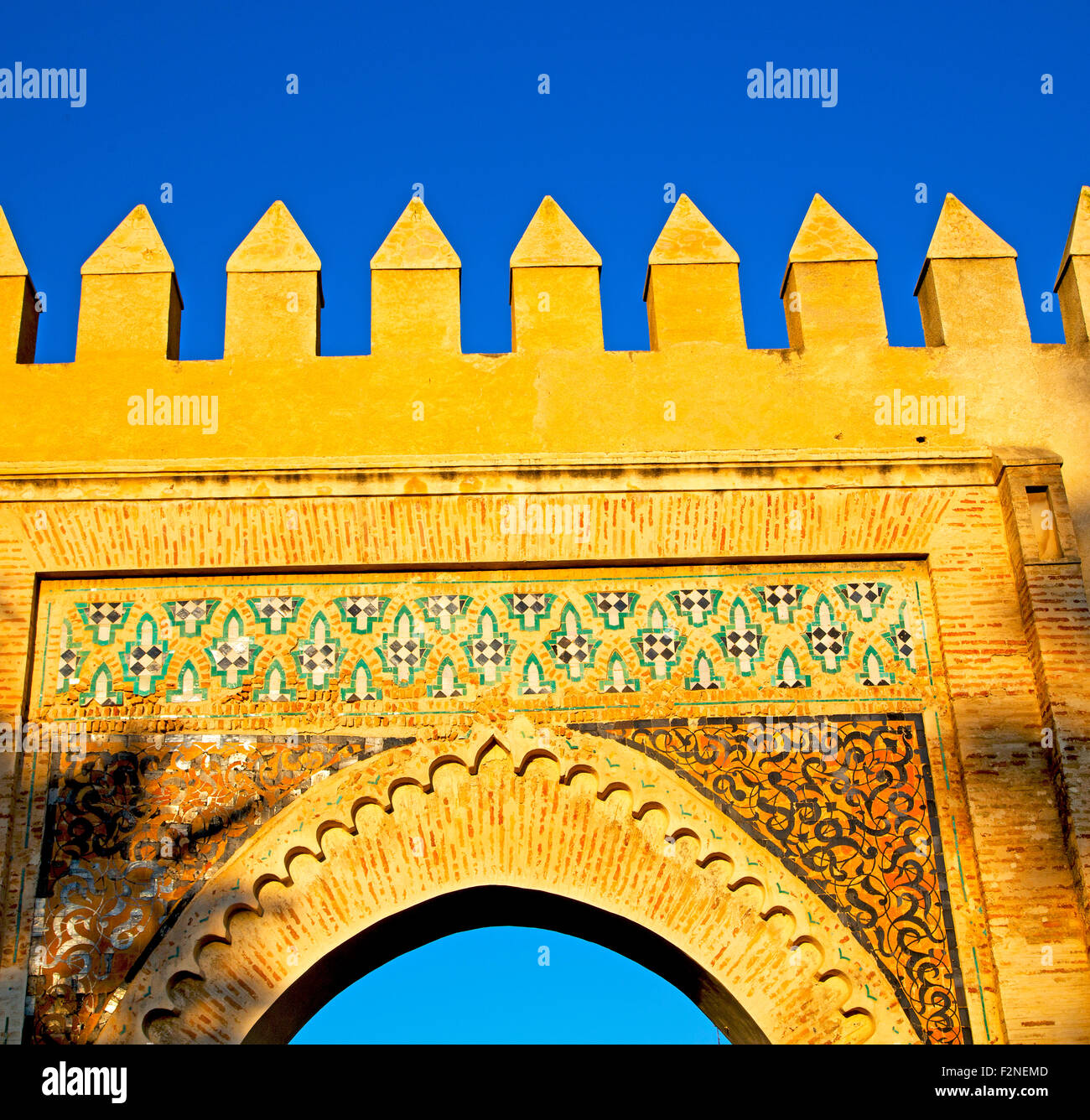 morocco arch in africa old construction the blue sky Stock Photo - Alamy