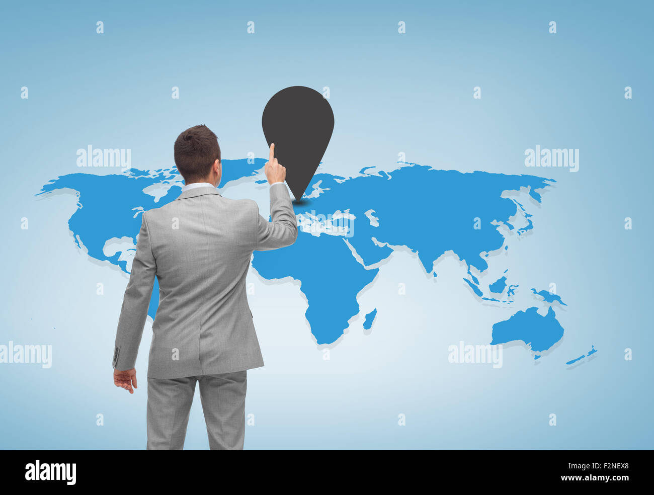 Pointing finger map hi-res stock photography and images - Alamy