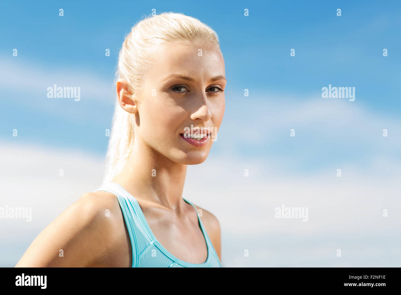 Face happy athletic woman hi-res stock photography and images - Alamy